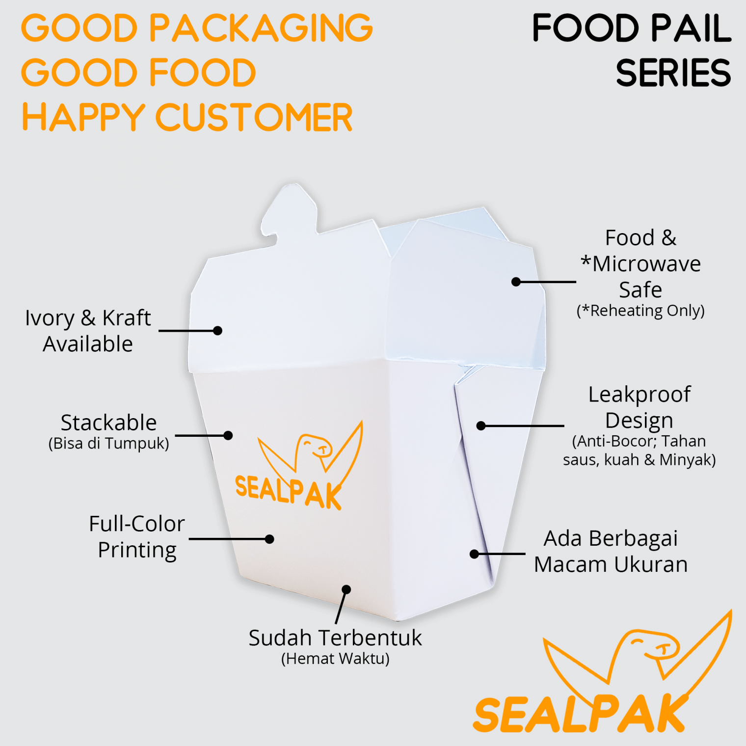 Cetak Food Pail Custom | DIWPRINTING x SEALPAK.ID