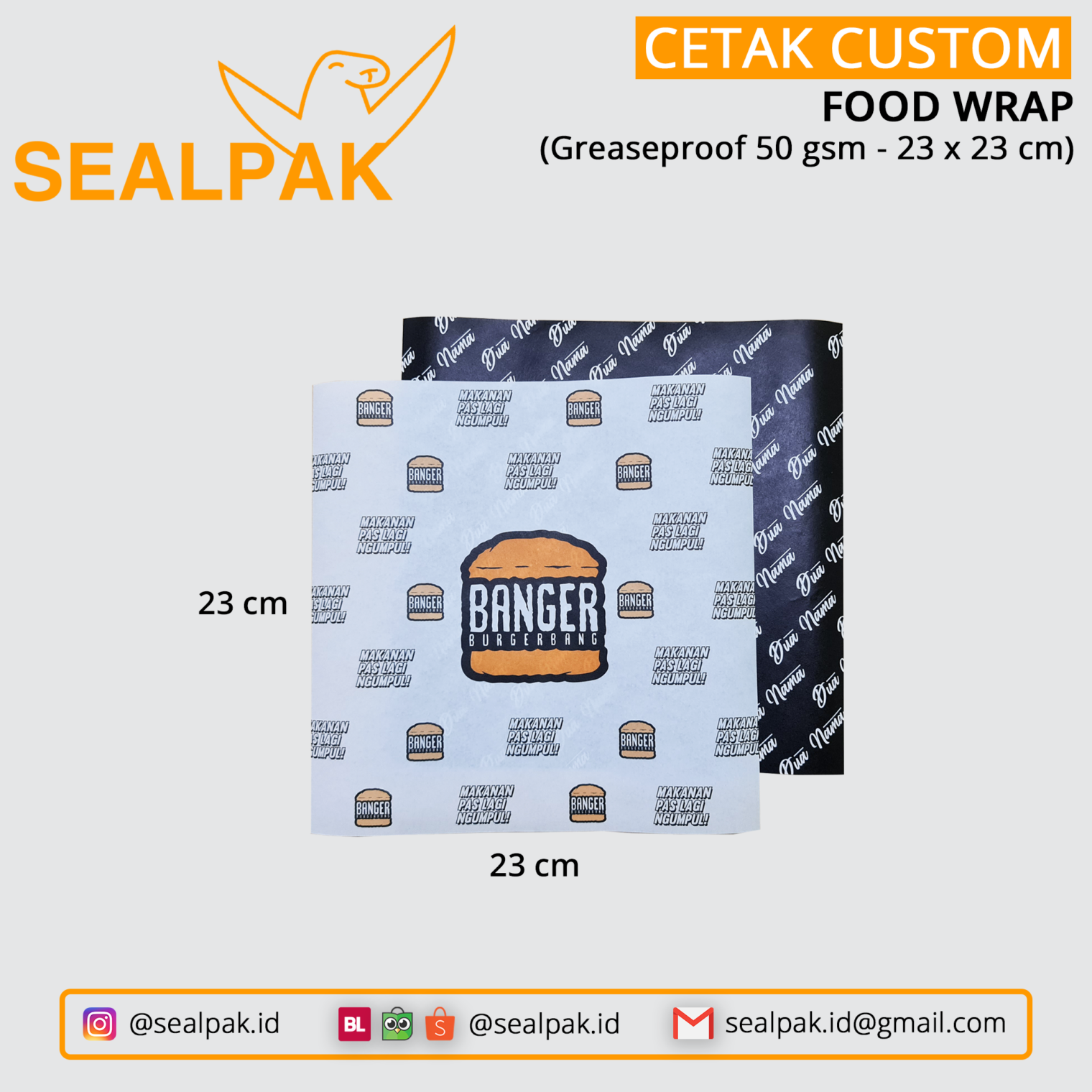 Cetak Food Wrap Custom | DIWPRINTING x SEALPAK.ID